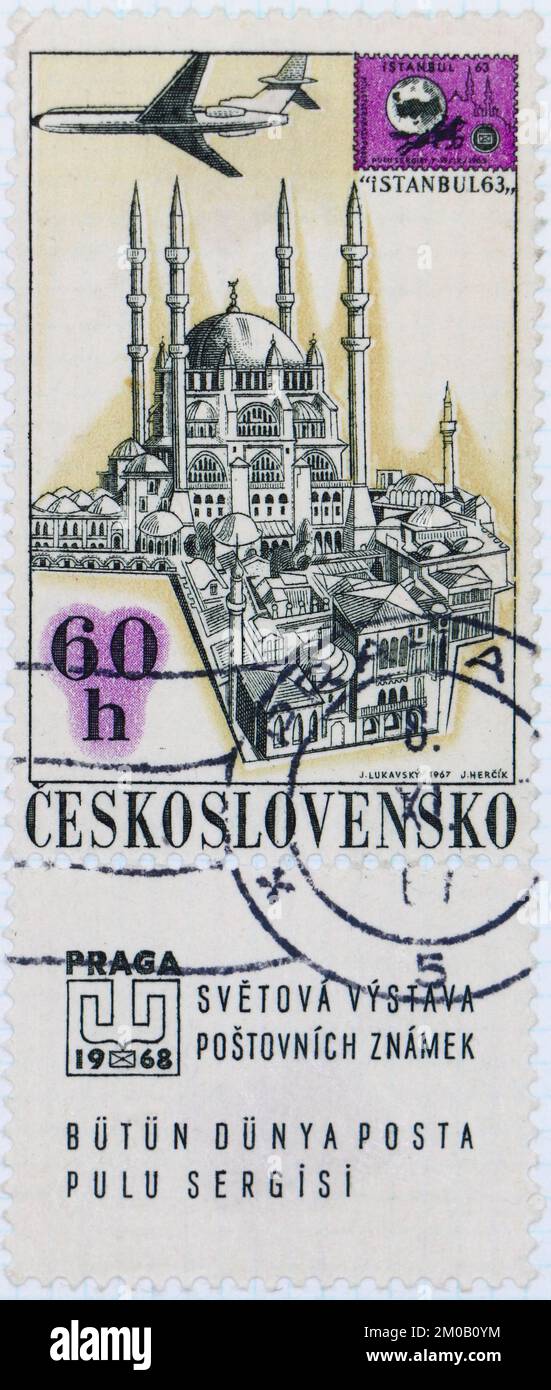 Photo of a postage stamp from Czechoslovakia Selimiye Mosque Edirne ...