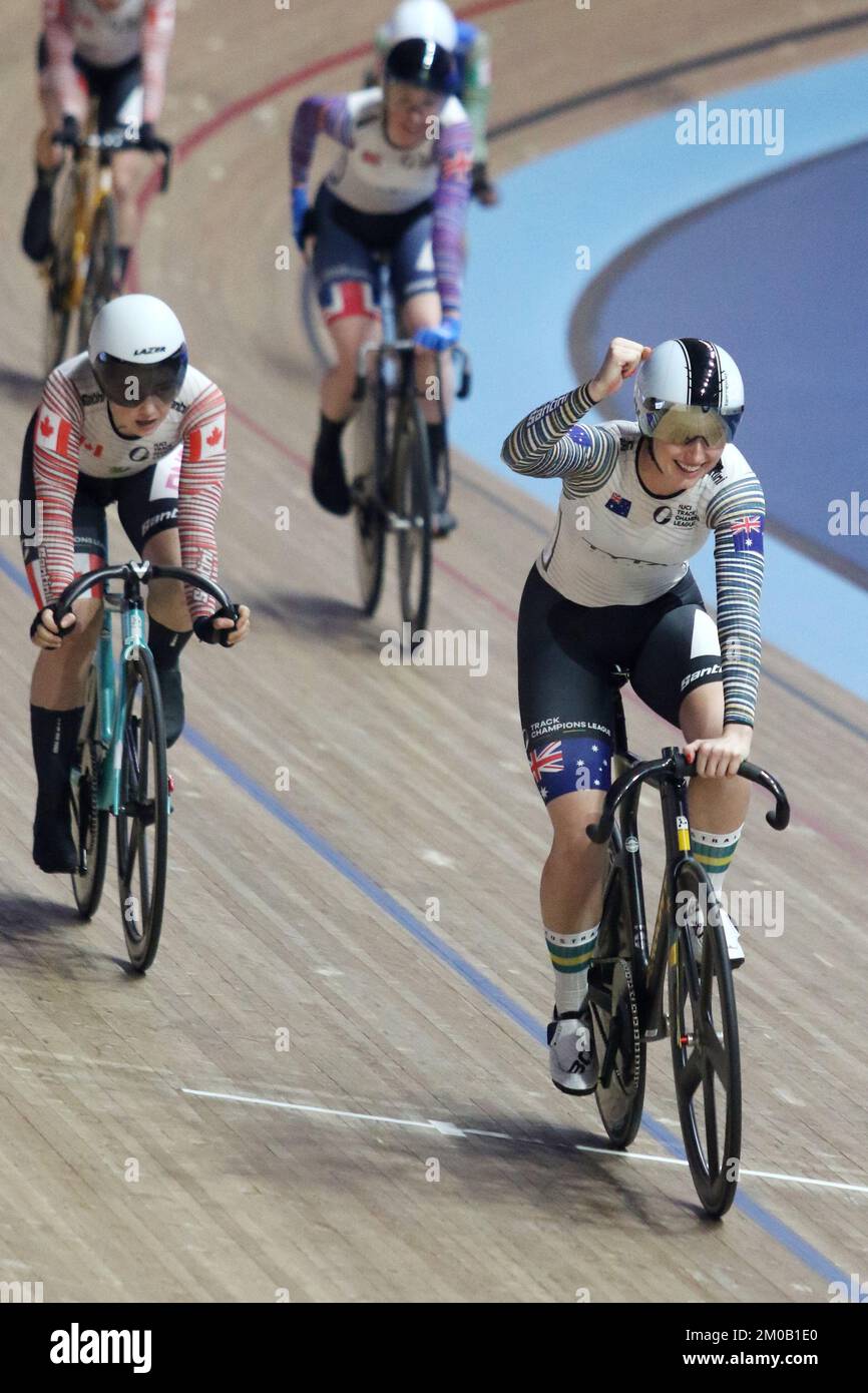 Track Cycling Champions League, Lee Valley Velodrome London UK. Chloe ...