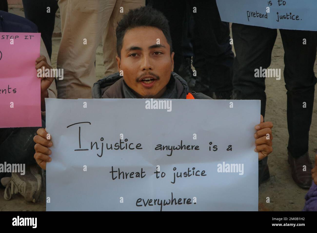 On December.5,2022 in Lalitpur, Nepal. Student Union Cadres protest ...