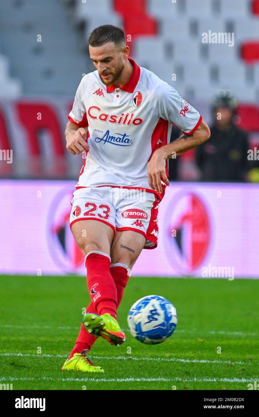 San Nicola stadium, Bari, Italy, December 04, 2022, Bari's Francesco ...