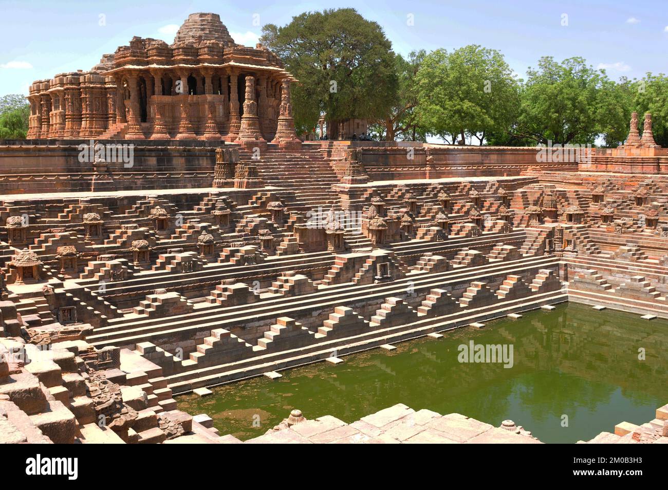 The Sandstone Sun temple at Modhera in Gujarat, India, built 1027 AD ...