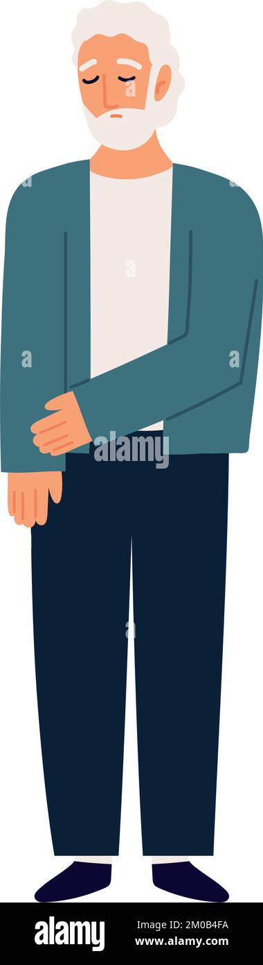 sad old man Stock Vector Image & Art - Alamy