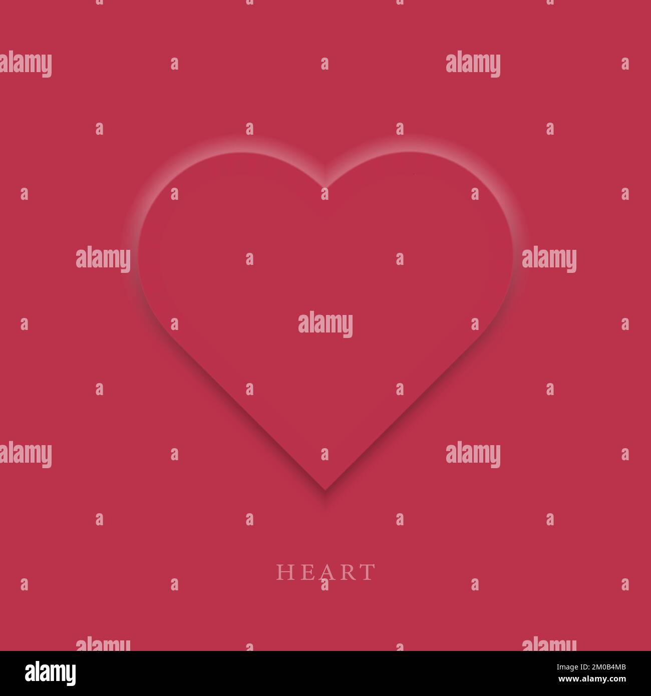Heart in neumorphic style on a magenta background. Valentine's Day ...