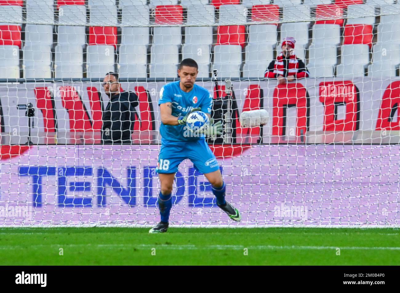 San Nicola stadium, Bari, Italy, December 04, 2022, Bari's Elia Caprile ...