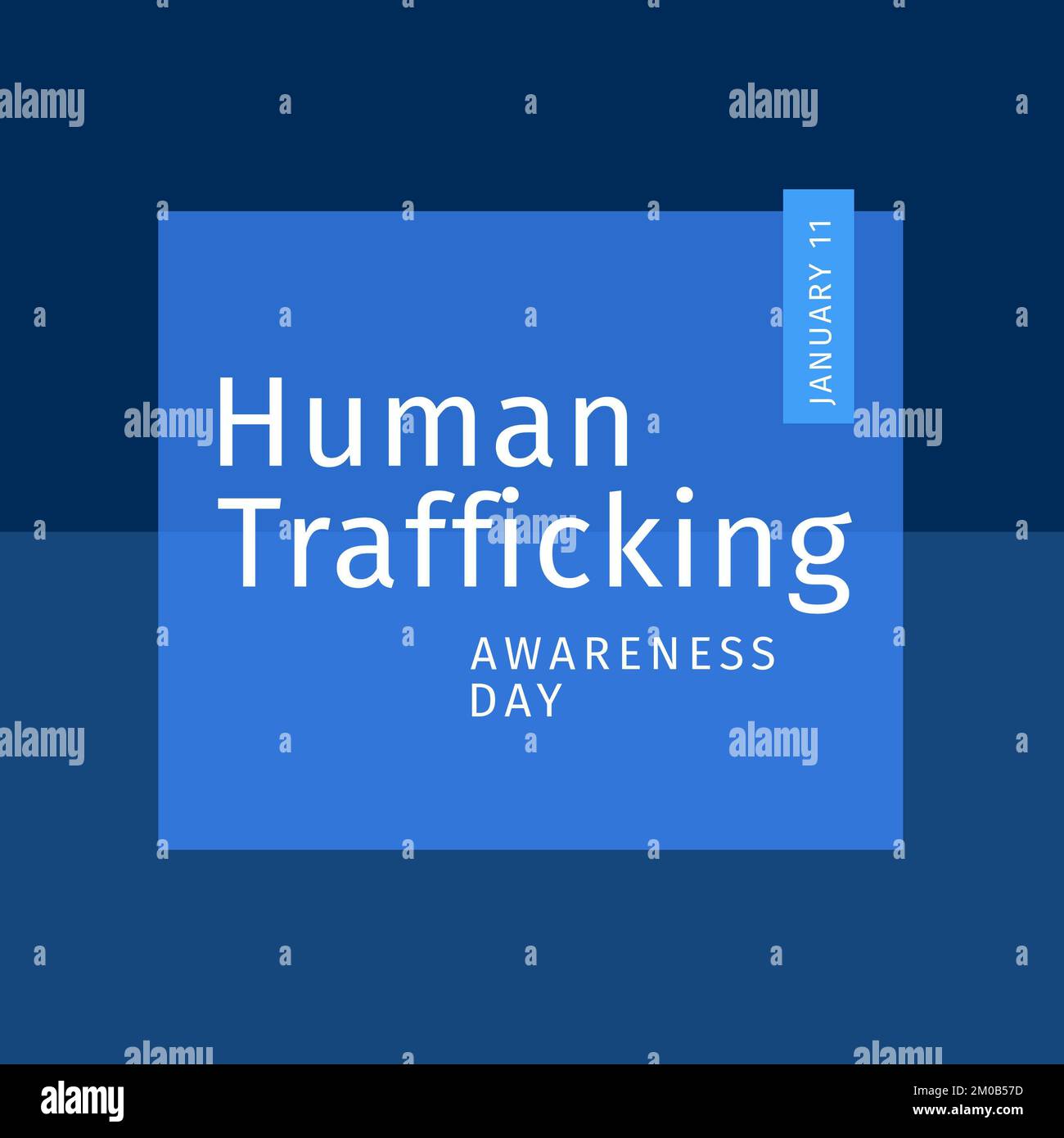 Image of human trafficking awareness day over blue background Stock ...