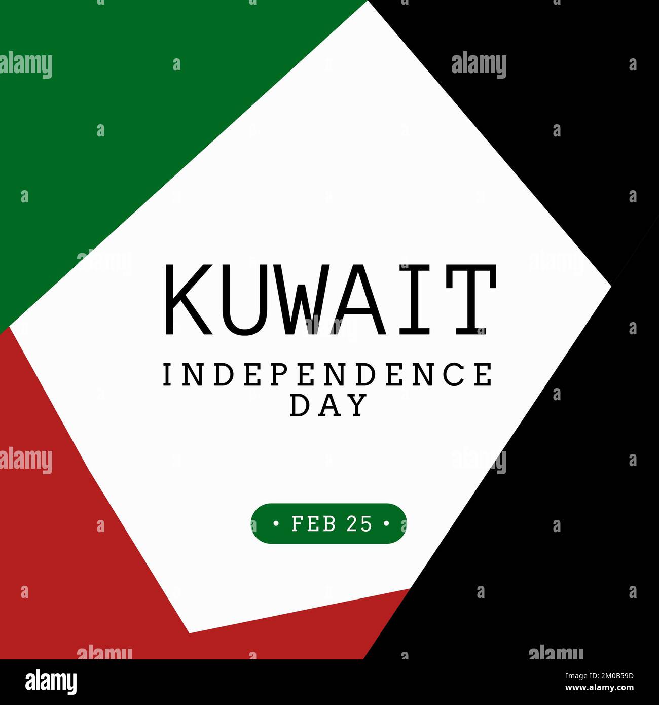 Composition of kuwait independence day text over shapes Stock Photo - Alamy