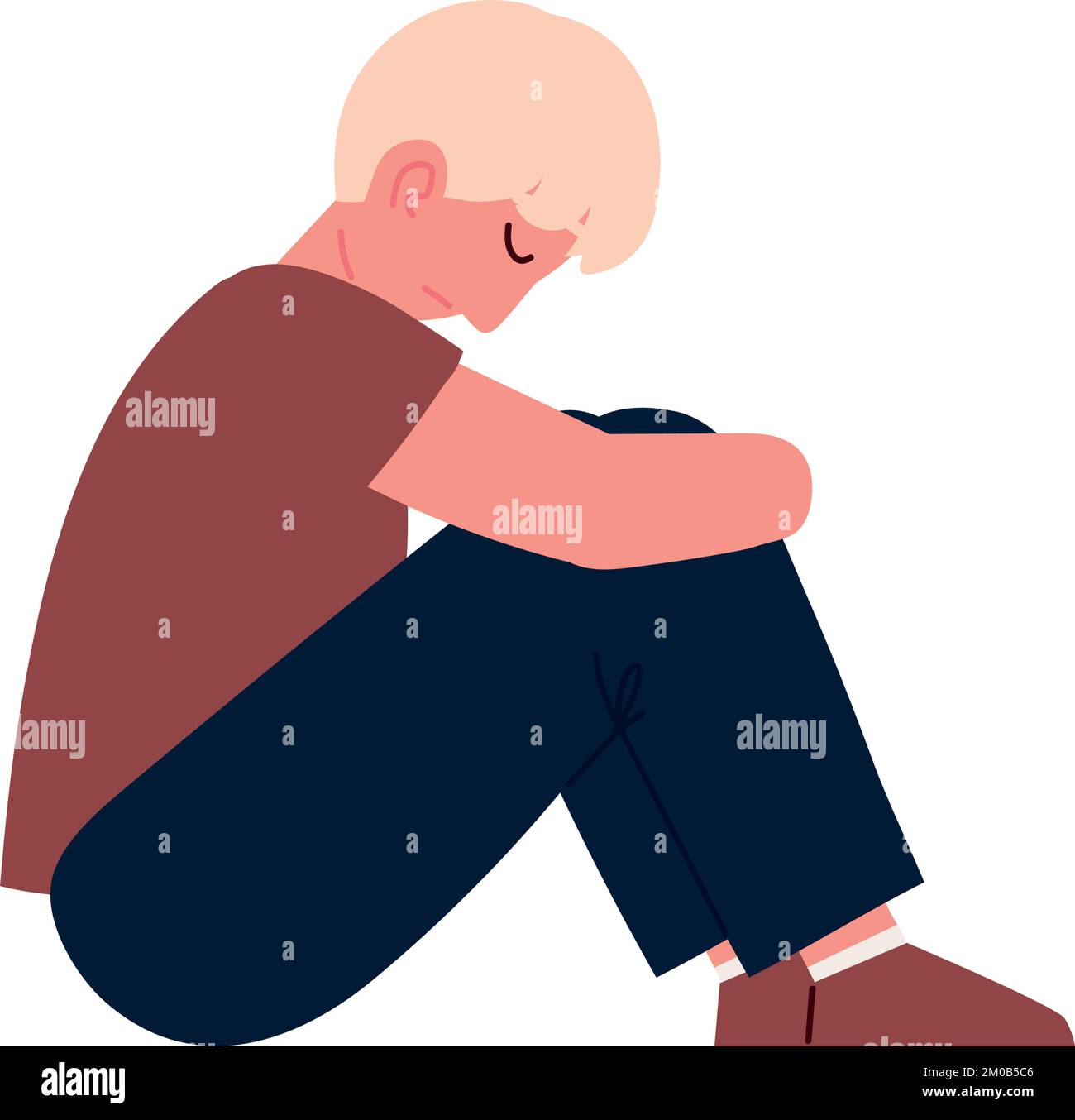 alone man sad Stock Vector Image & Art - Alamy