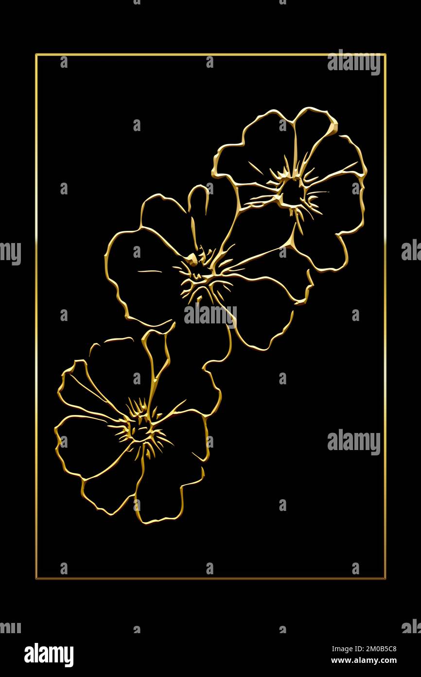 Luxurious 3D background with embossed gold pattern for use on Happy ...