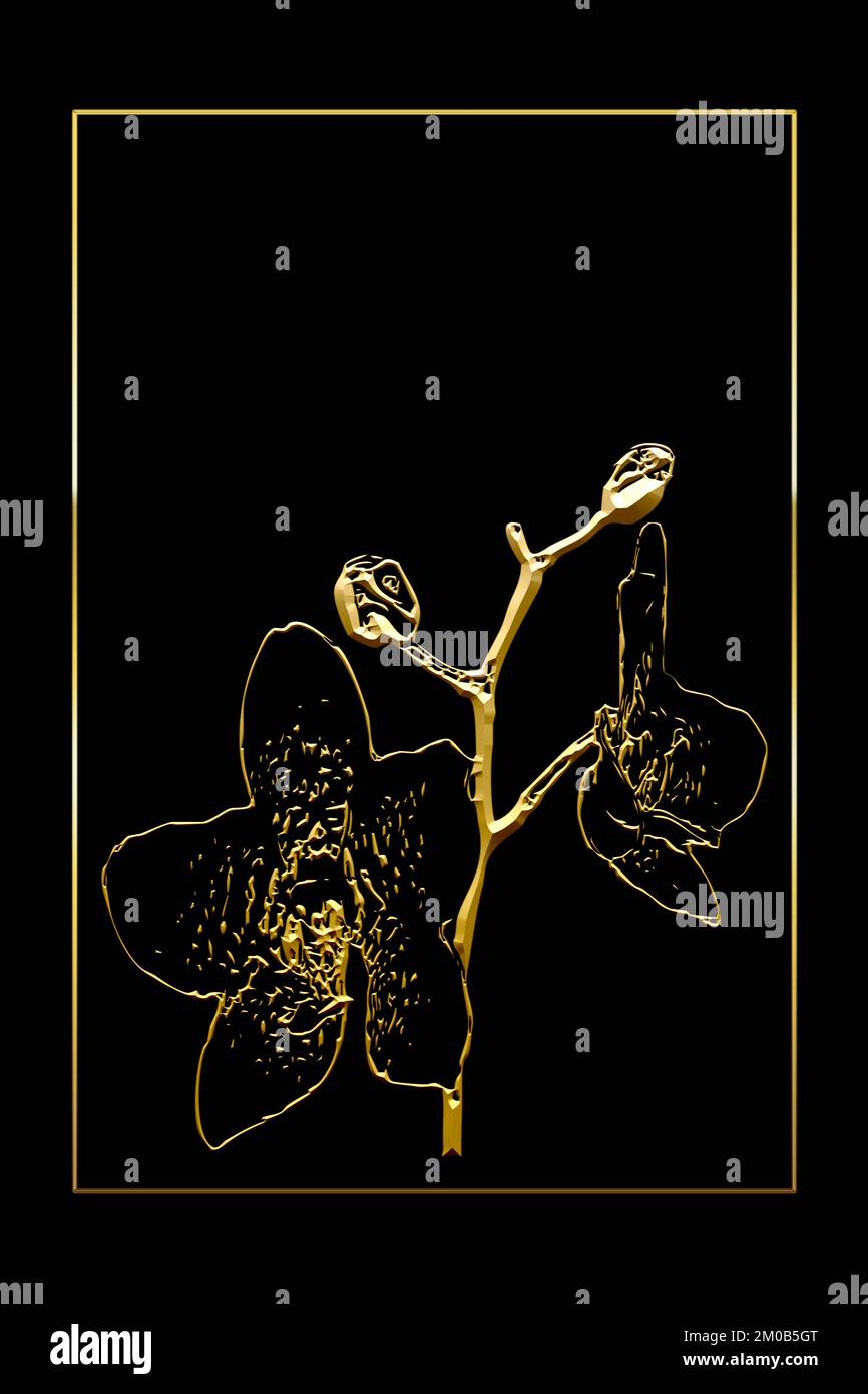 Luxurious 3D background with embossed gold pattern for use on Happy ...