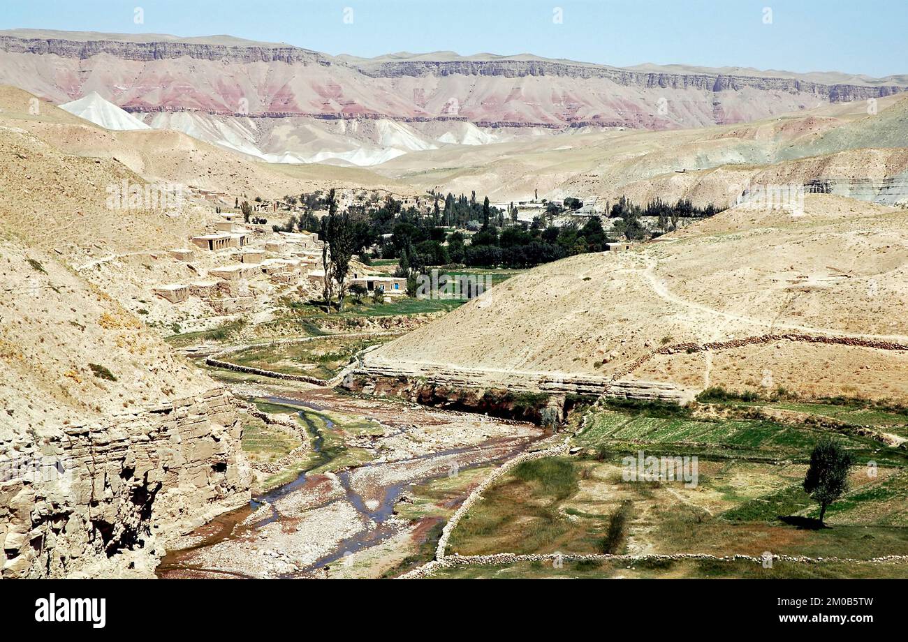 Village between Herat and Qala-e-Naw, Herat Province in Afghanistan. A ...