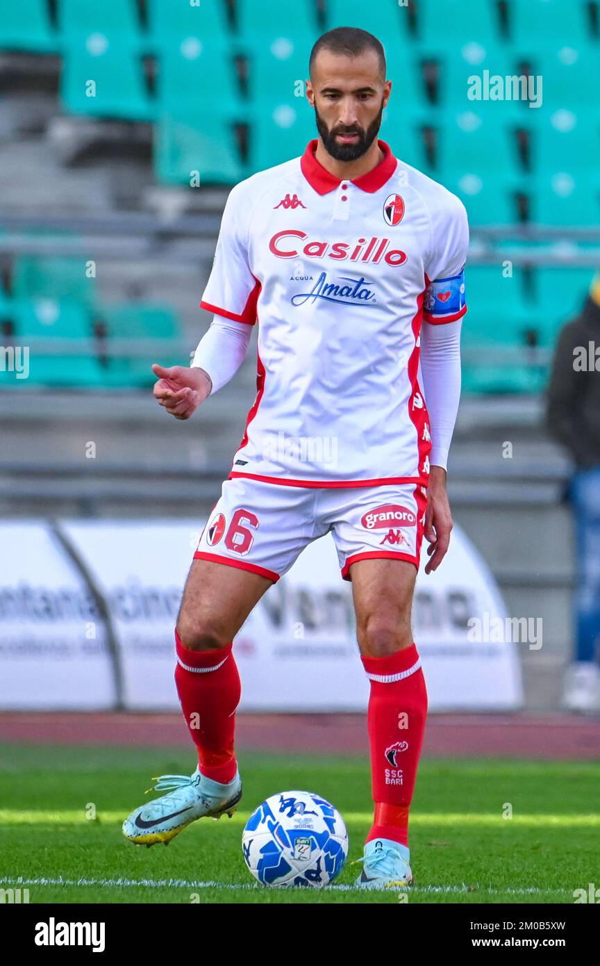 San Nicola stadium, Bari, Italy, December 04, 2022, Bari's Valerio Di ...