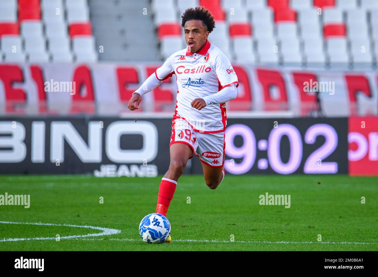 San Nicola stadium, Bari, Italy, December 04, 2022, Bari's Mehdi Dorval ...