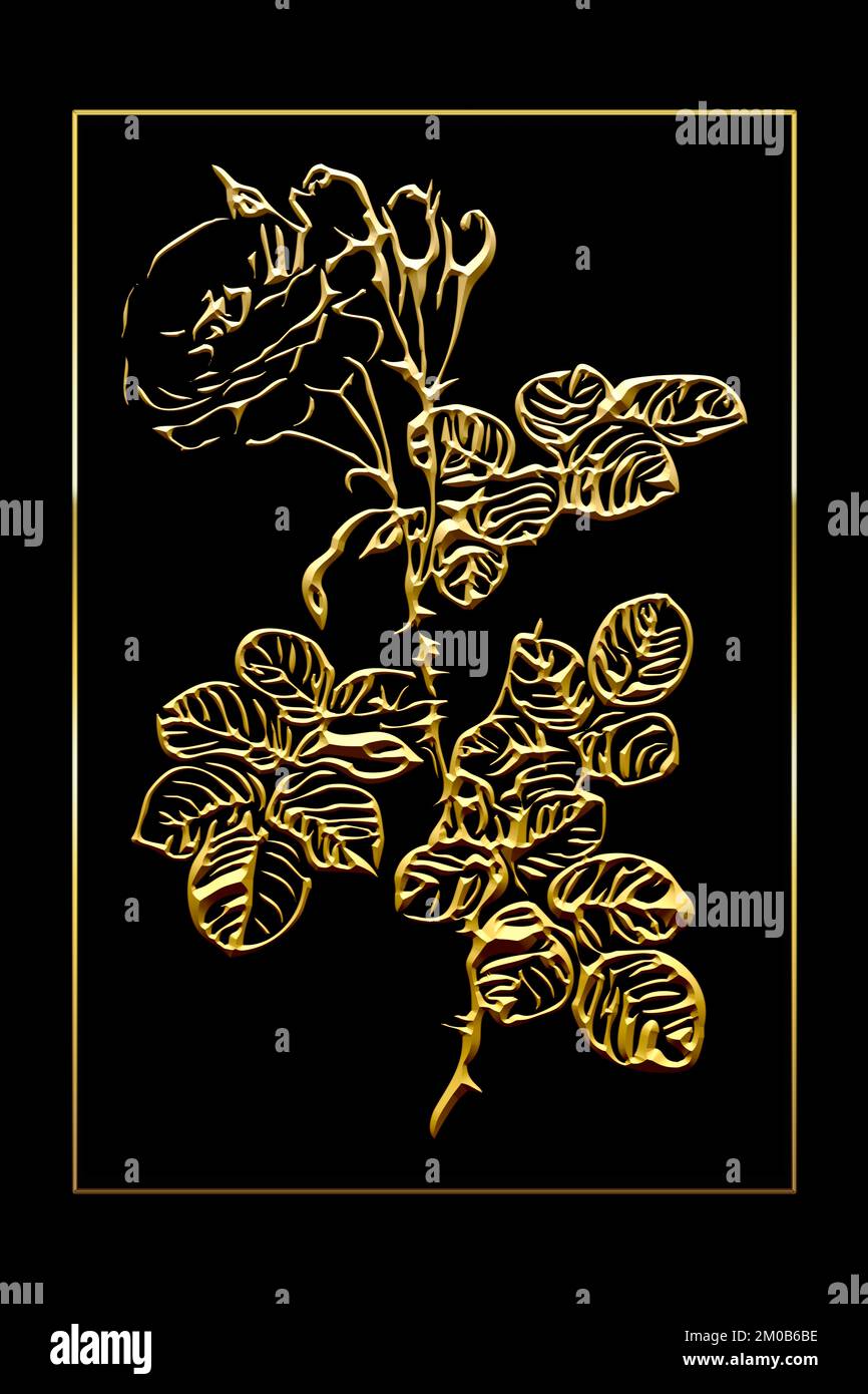 Luxurious 3D background with embossed gold pattern for use on Happy ...