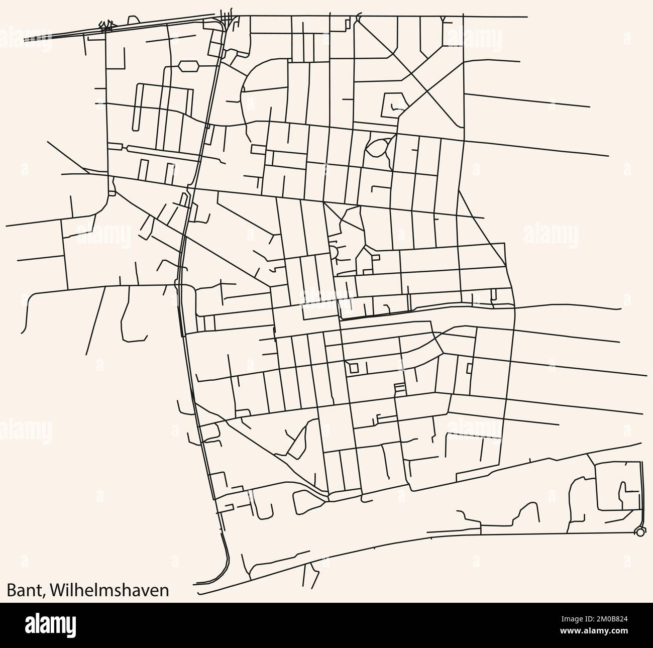 Street roads map of the BANT DISTRICT, WILHELMSHAVEN Stock Vector Image ...