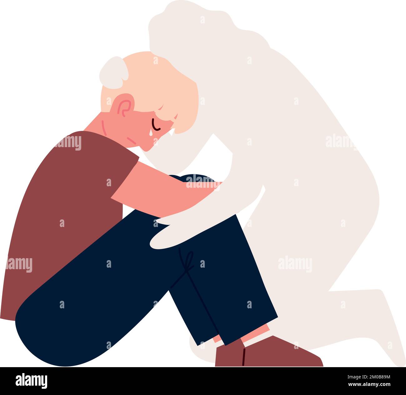sad man human loss and death Stock Vector Image & Art - Alamy