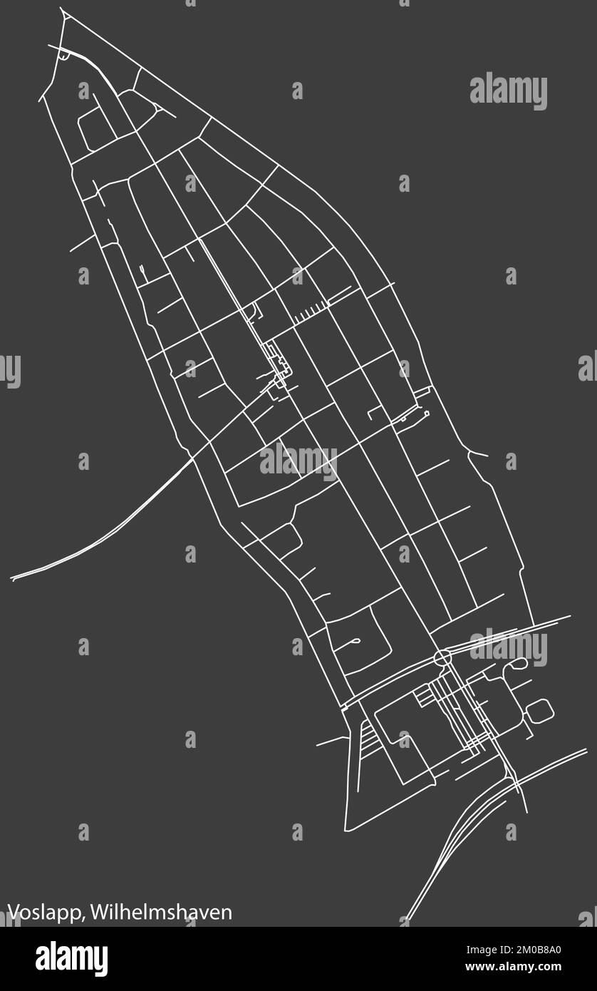 Street roads map of the VOSLAPP DISTRICT, WILHELMSHAVEN Stock Vector ...