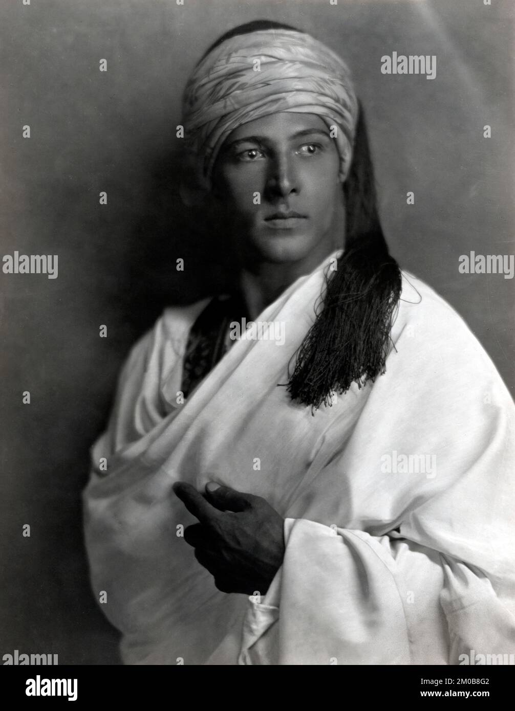 Portrait Of Rodolfo Valentino by Donald Biddle Keyes in 1921 Stock ...