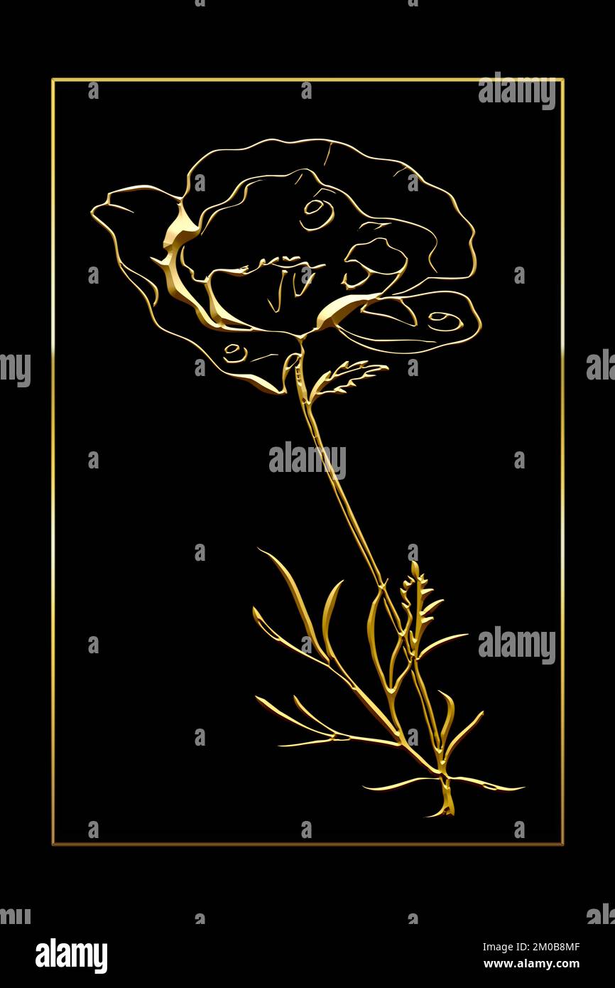 Luxurious 3D background with embossed gold pattern for use on Happy ...