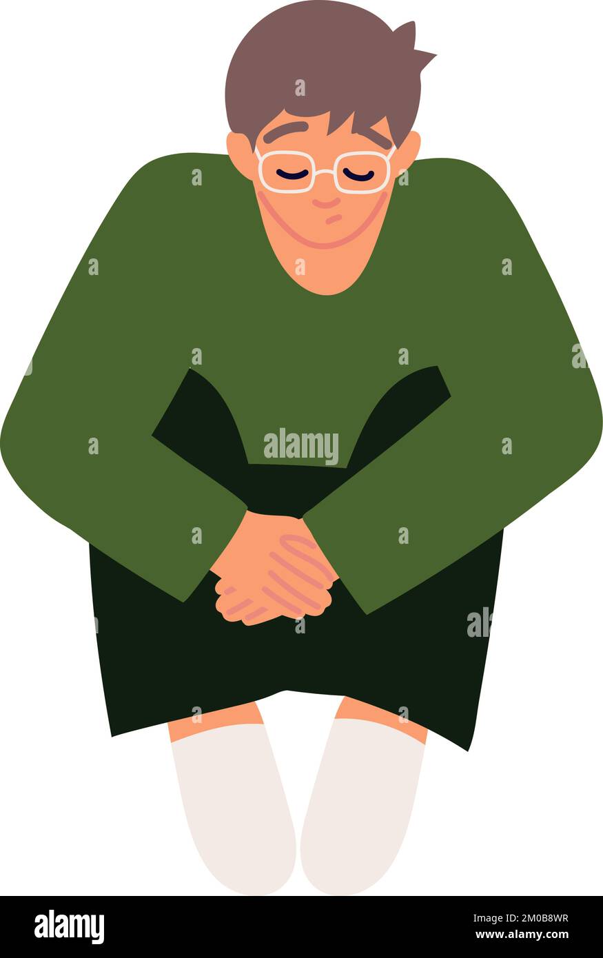 sad man character Stock Vector Image & Art - Alamy