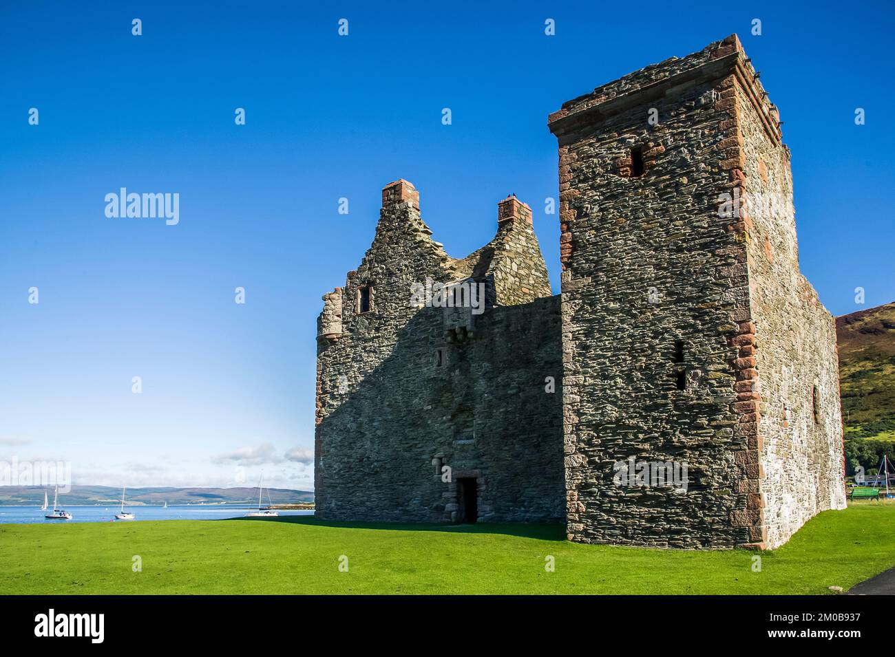 The image is of the 15th century ruinous fortress of the abandoned ...