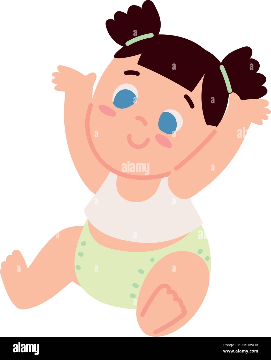 baby girl with blue eyes Stock Vector Image & Art - Alamy