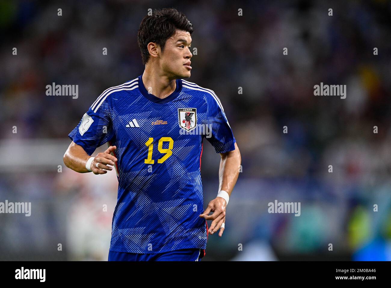 AL WAKRAH, QATAR - DECEMBER 5: Hiroki Sakai of Japan looks on during the Round of 16 - FIFA ...
