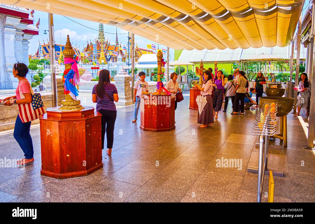 BANGKOK, THAILAND - APRIL 23, 2019: Pavilion of City Pillar Shrine with ...