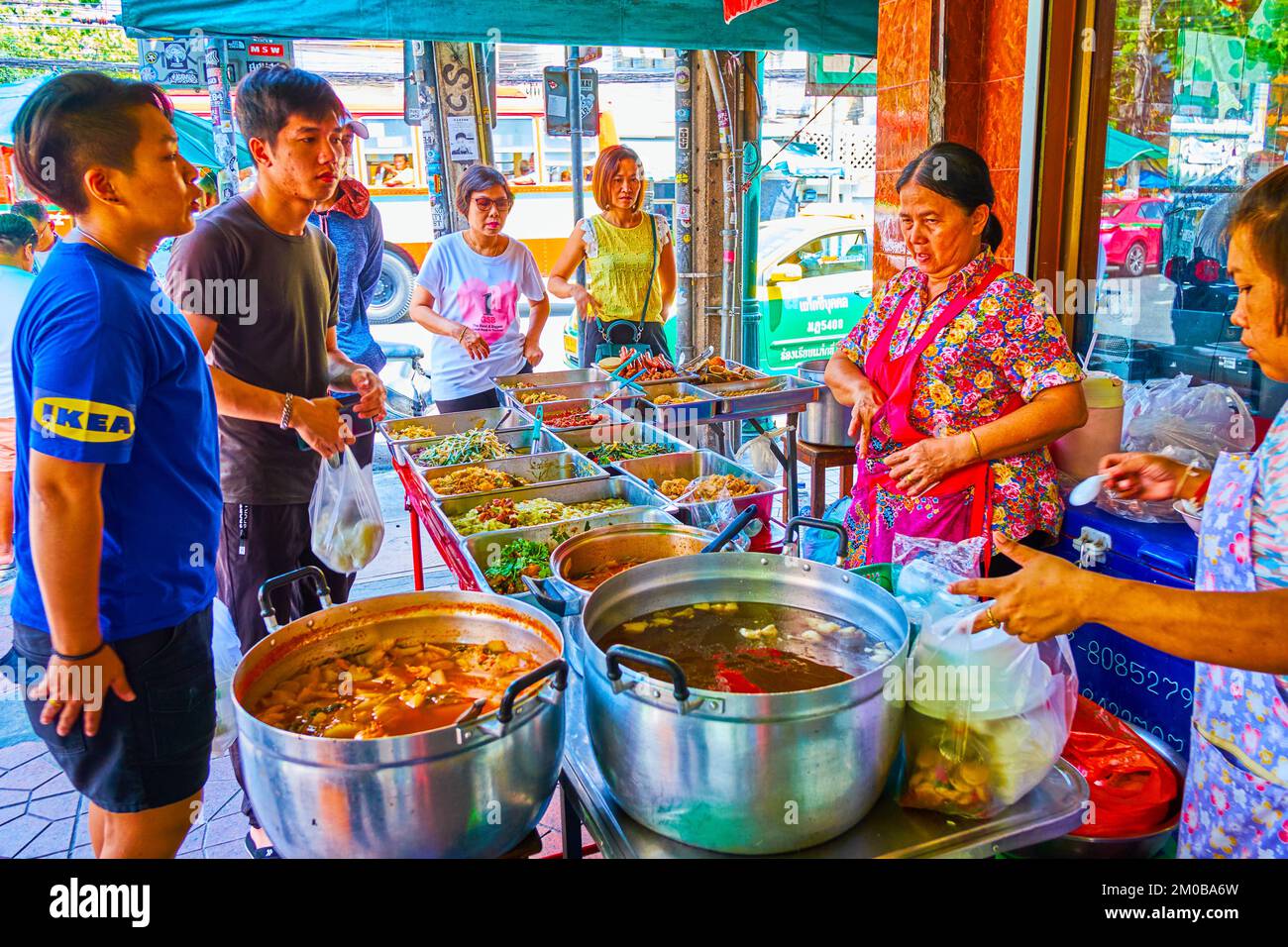BANGKOK, THAILAND - APRIL 23, 2019: The small street food stall in ...