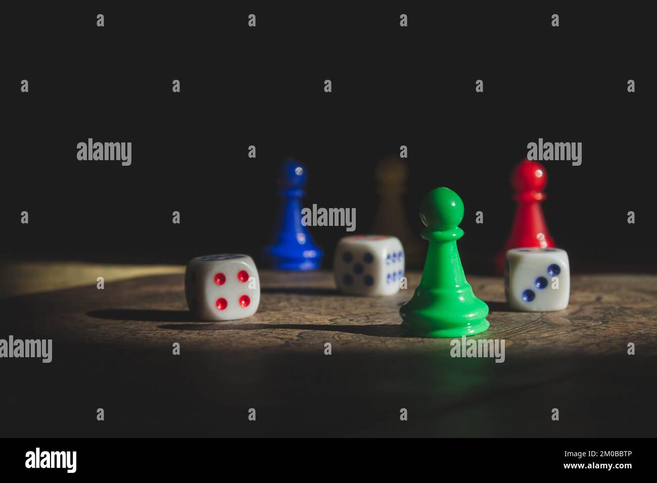 Board Game Kit. Vintage style game. Land conquest strategy Stock Photo ...