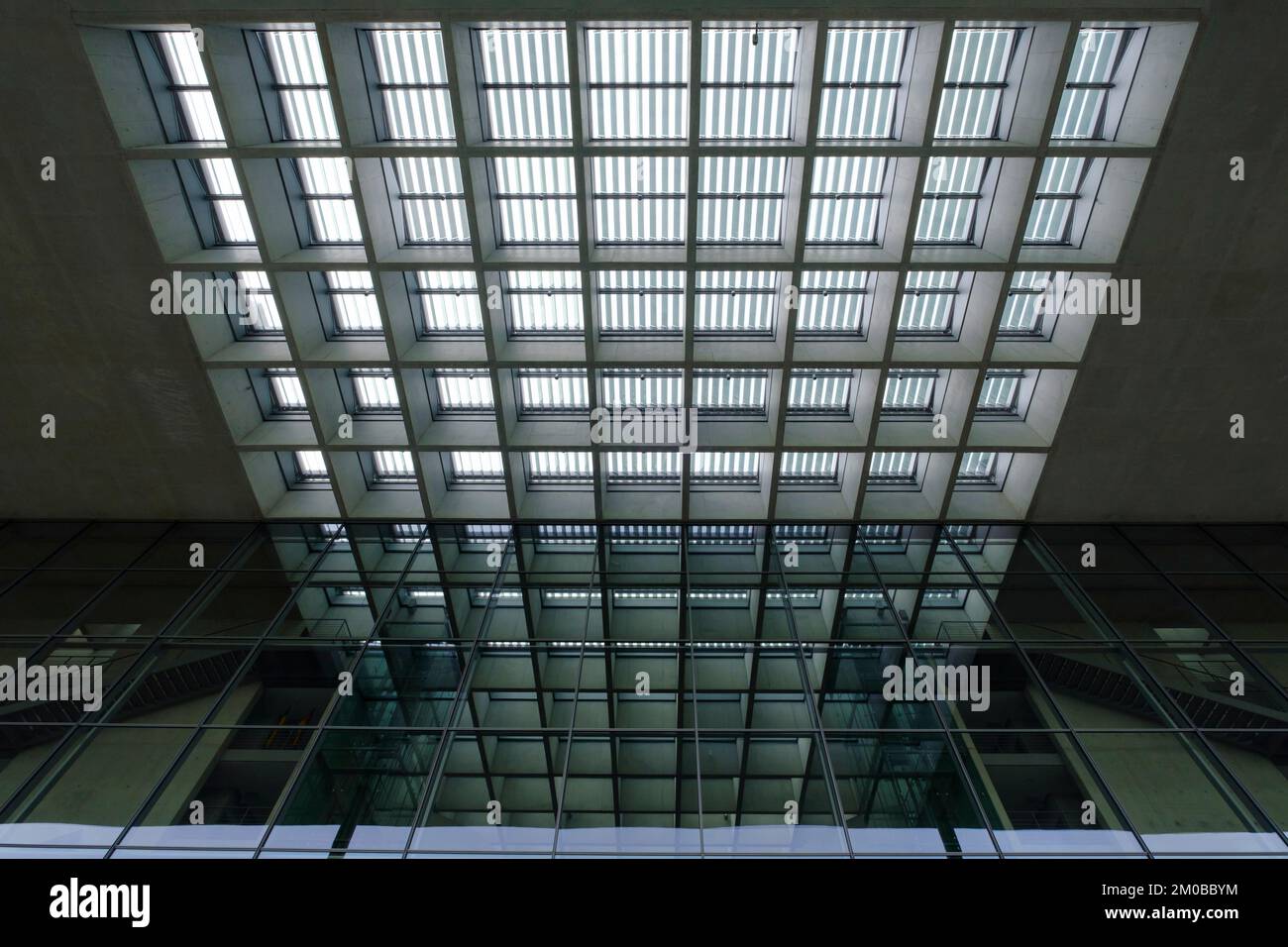 Glass Roof With Reflection Stock Photo - Alamy