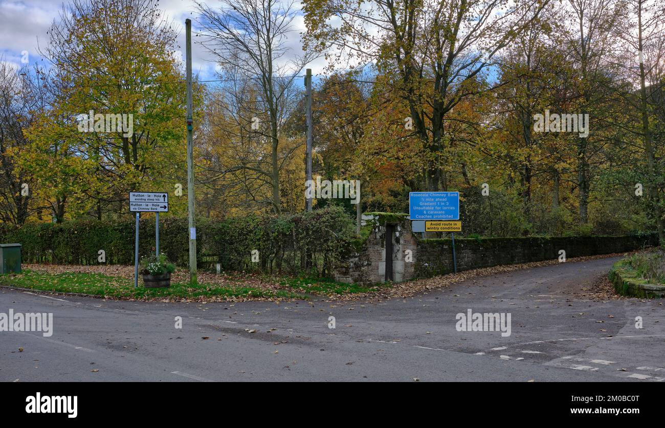 Road junction and bridge over the river Seven at the entrance to ...