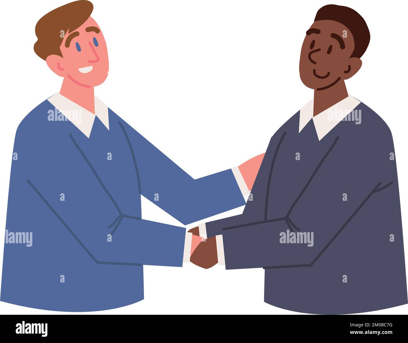 black and white man handshake Stock Vector Image & Art - Alamy