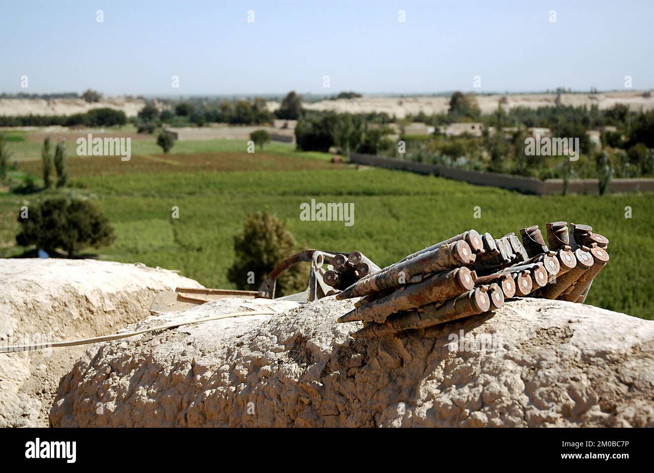 Balkh in Balkh Province, Afghanistan. Discarded ammunition on the ...