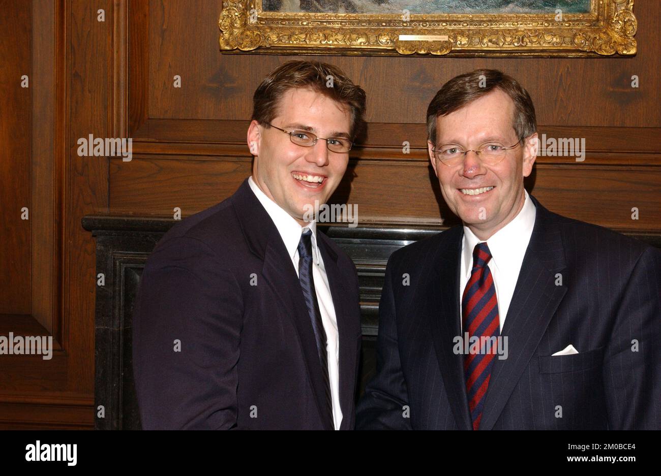 Administrator Mike Leavitt and staff member meet Wyoming Governor ...