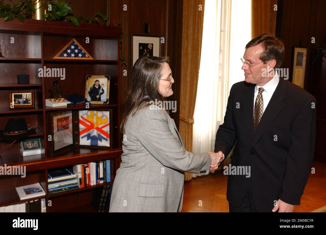 Mike Leavitt with unknown others , Environmental Protection Agency ...