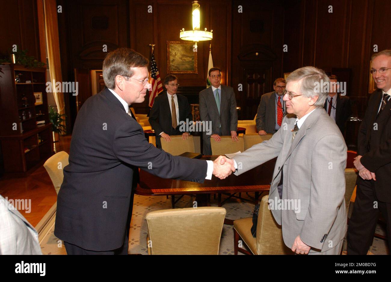 Mike Leavitt with unknown others , Environmental Protection Agency ...