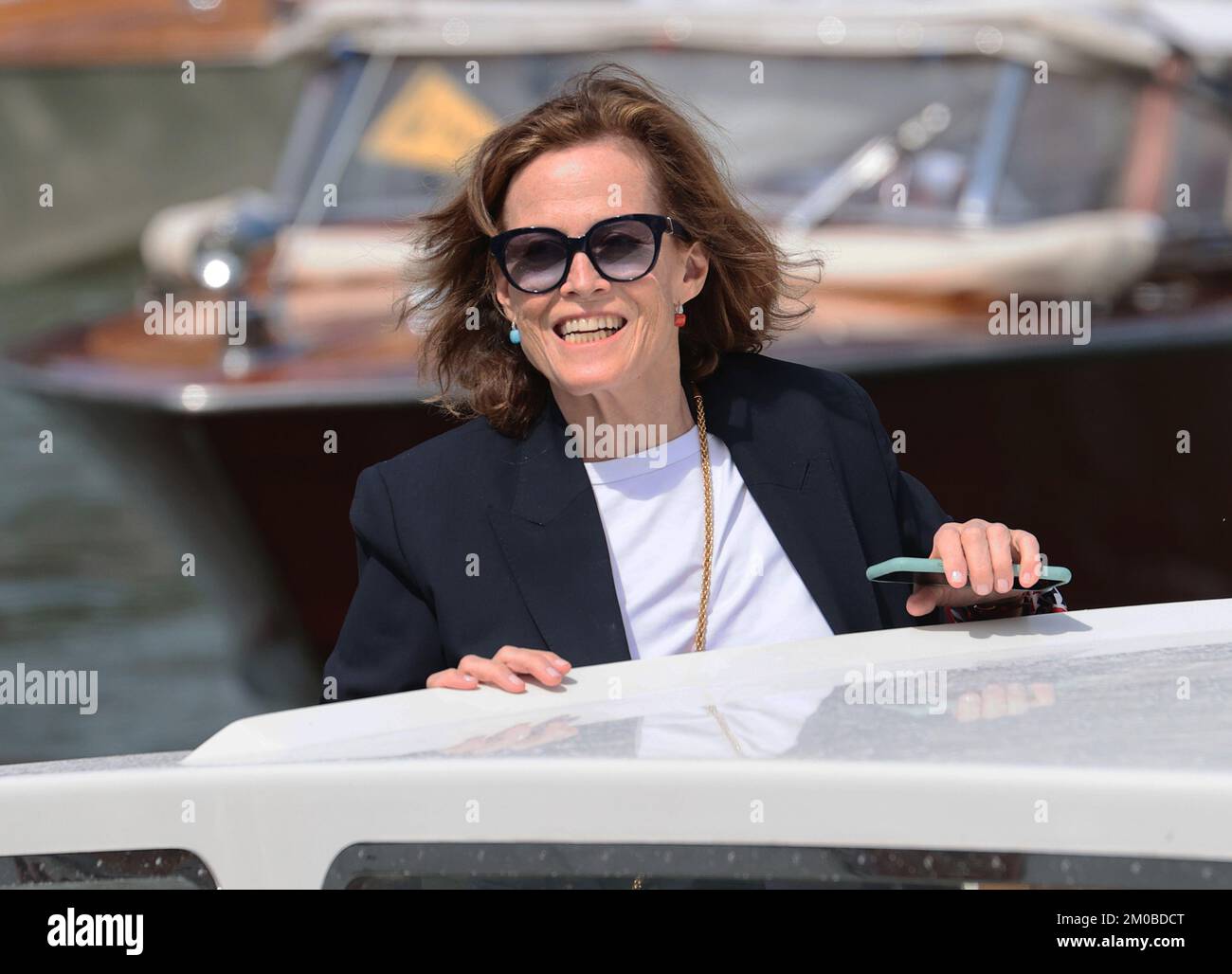 VENICE, ITALY - SEPTEMBER 01:Sigourney Weaver is seen arriving during ...