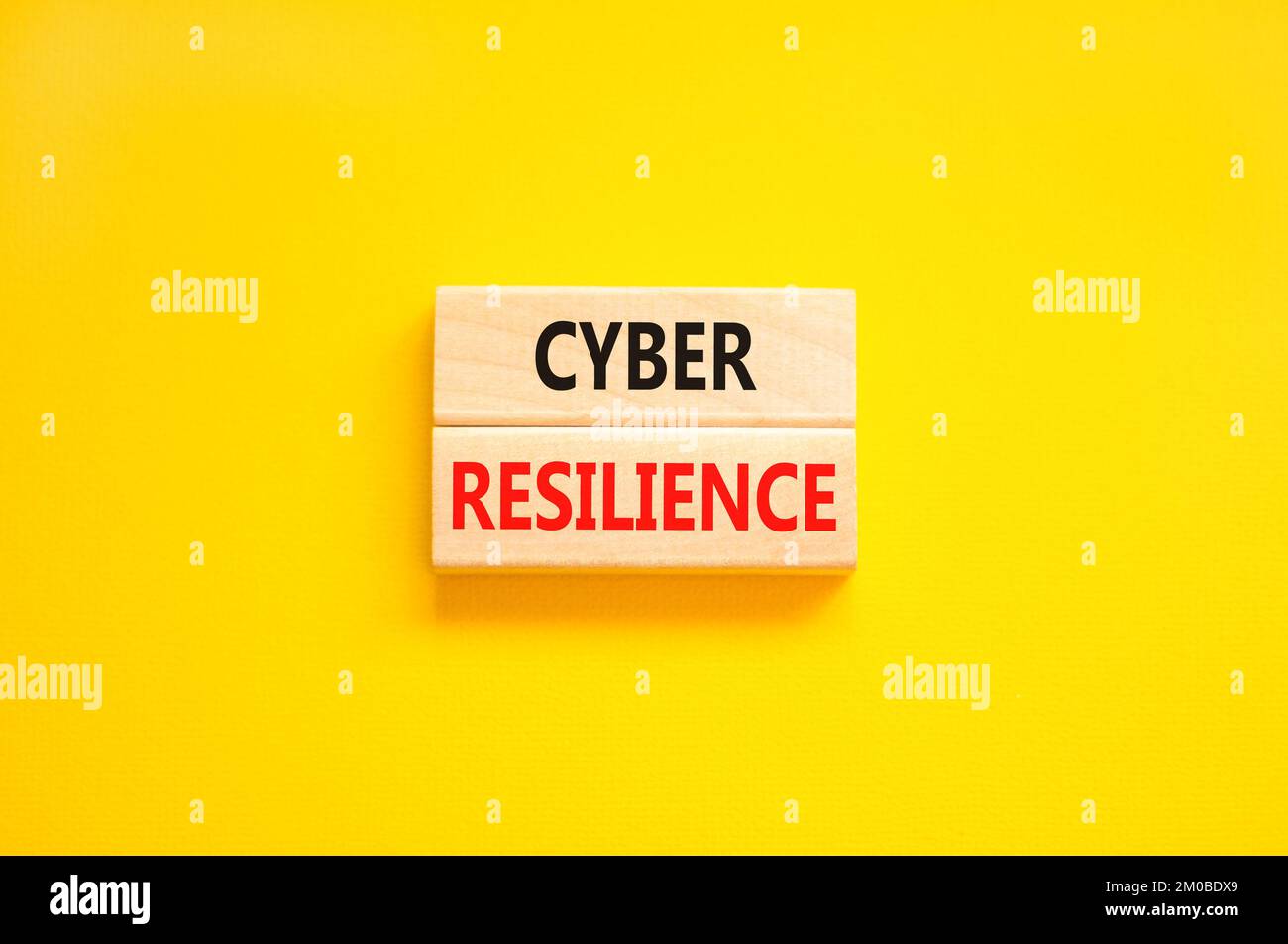 Cyber resilience symbol. Concept word Cyber resilience typed on wooden ...