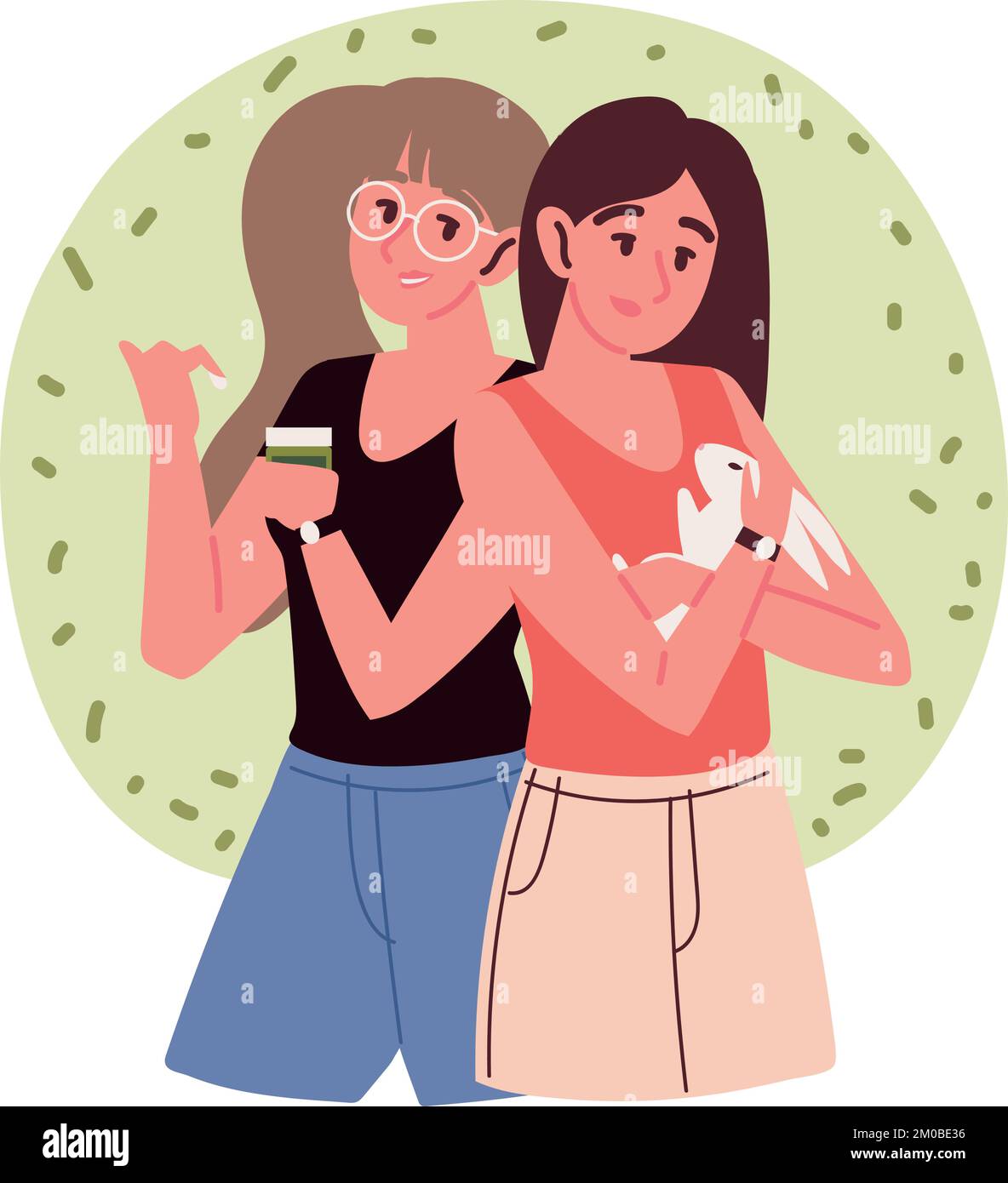 cruelty free, women with rabbit Stock Vector Image & Art - Alamy