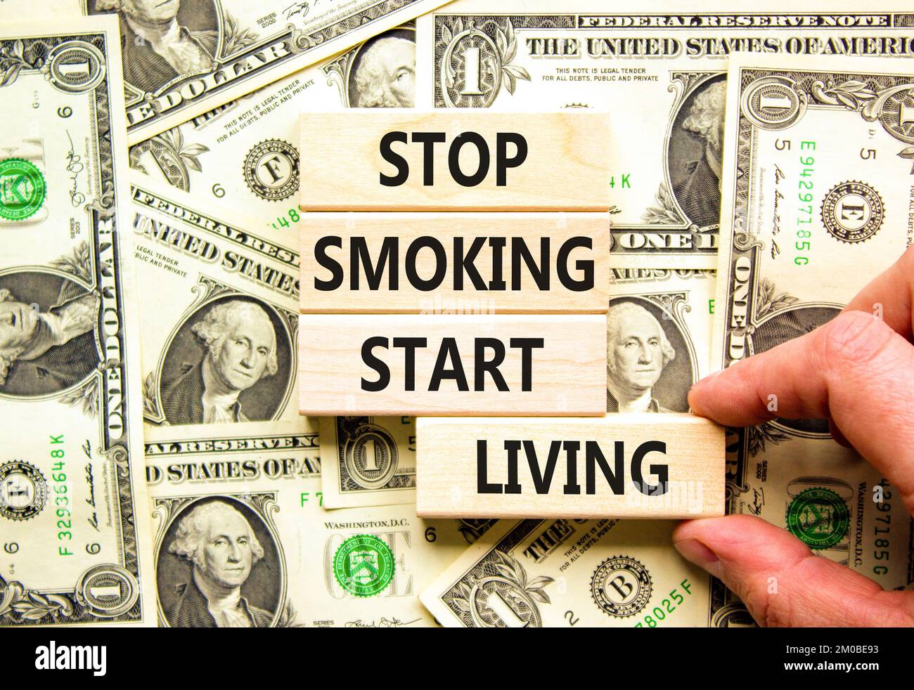 Stop smoking start living symbol. Concept words Stop smoking start ...