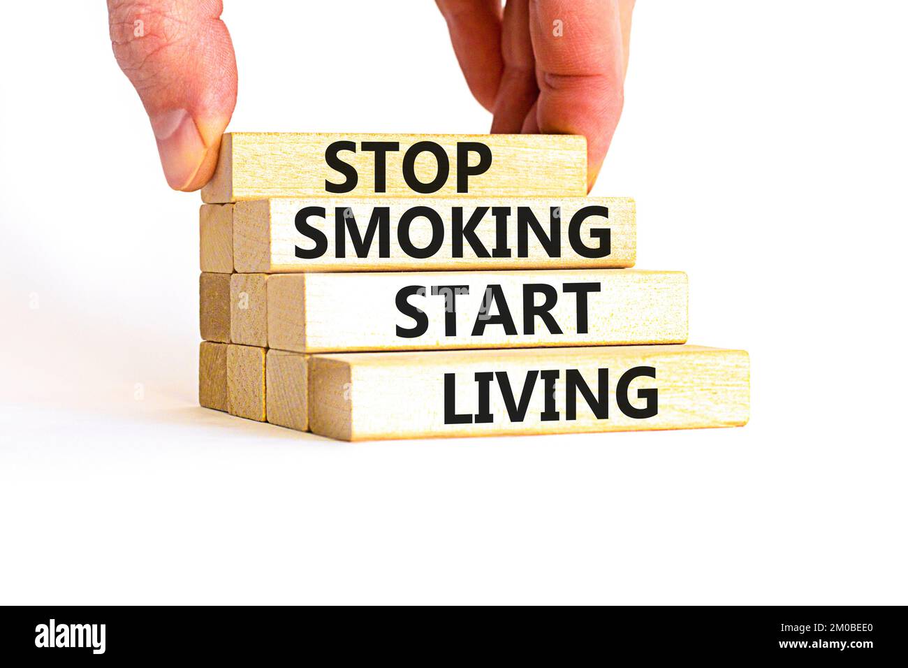 Stop smoking start living symbol. Concept words Stop smoking start ...