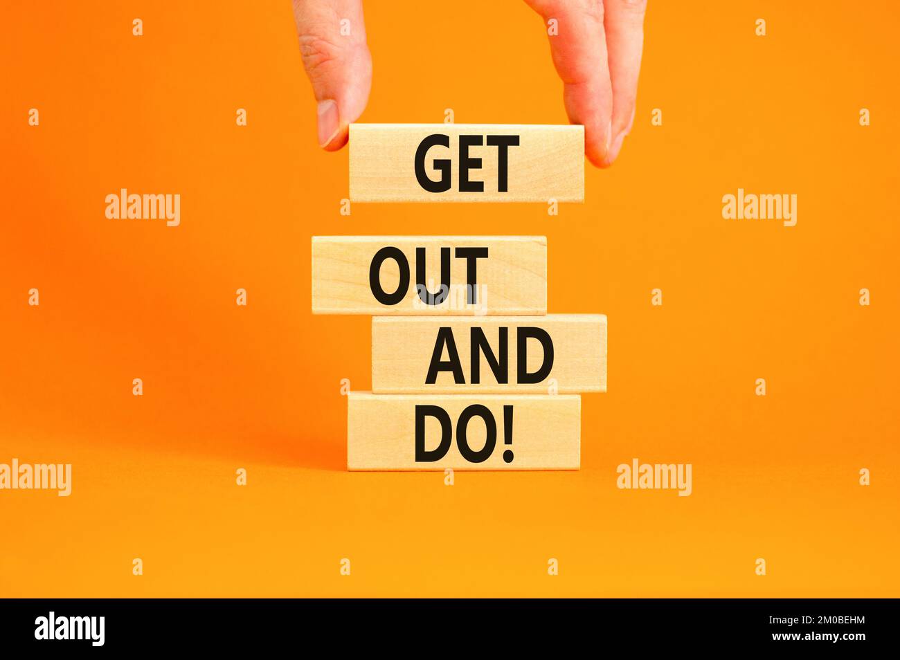 Motivational get out and do symbol. Concept words Get out and do on ...