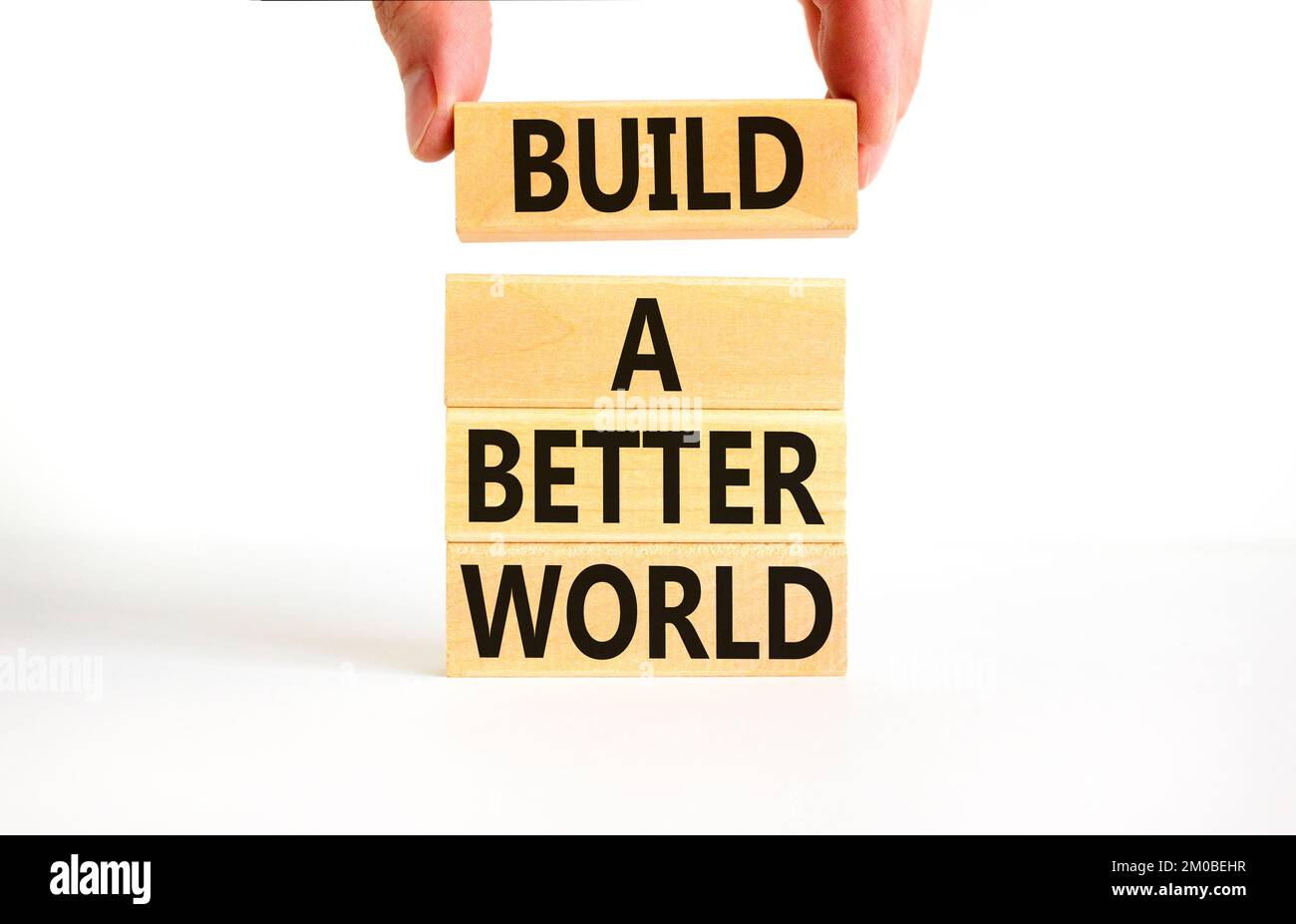 Build a better world symbol. Concept words Build a better world on ...