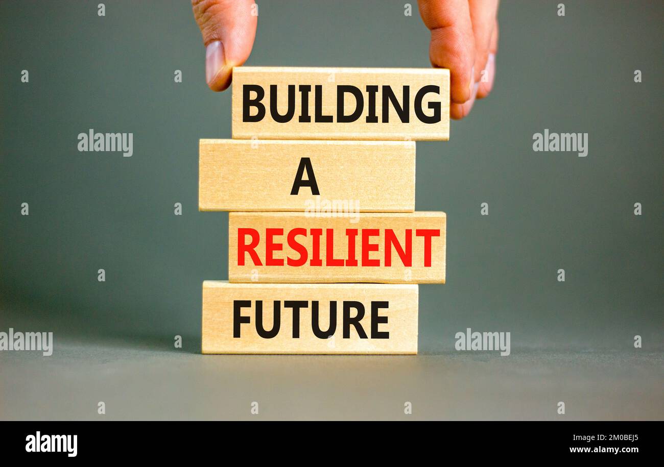 Building a resilient future symbol. Concept word Building a resilient ...