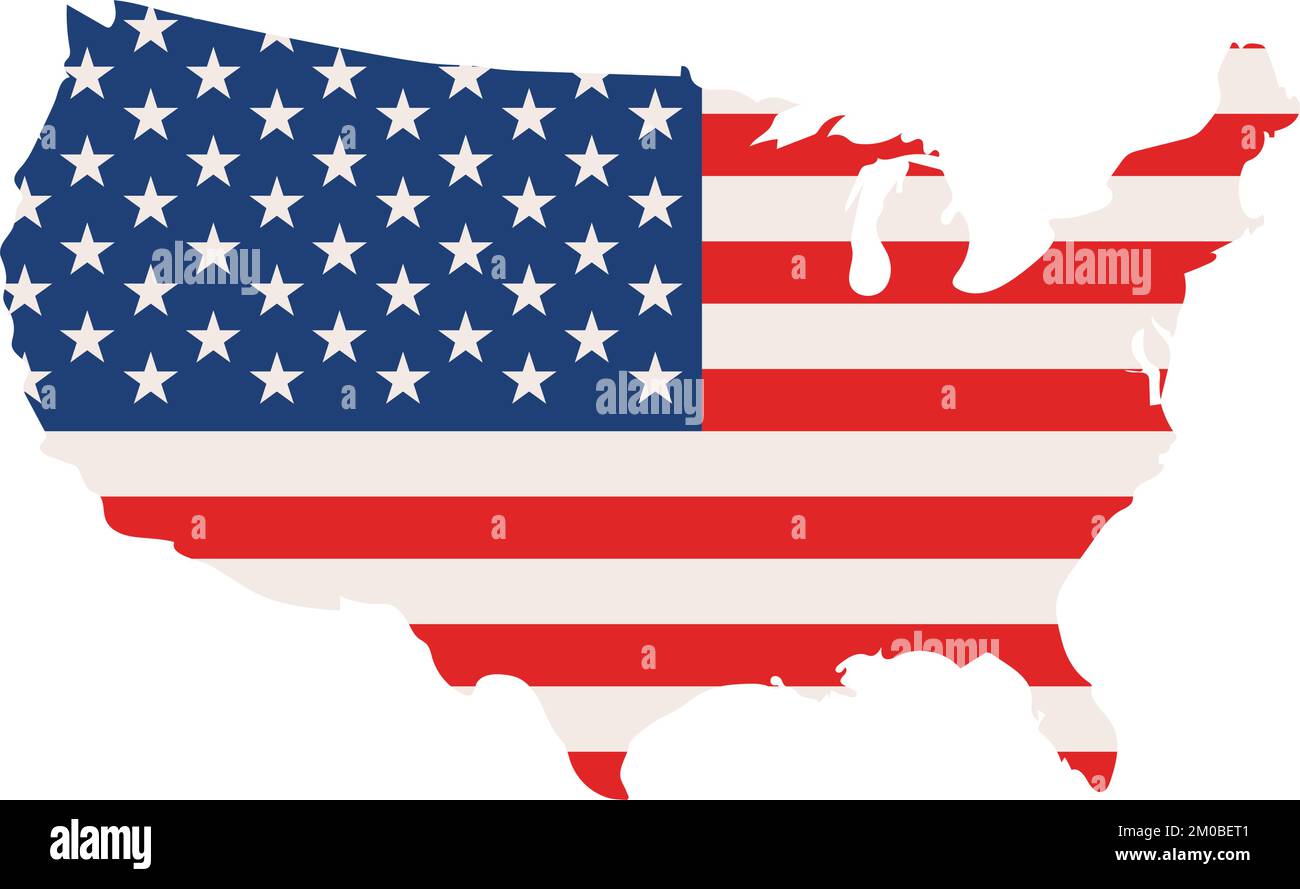 American flag and map Stock Vector Image & Art - Alamy