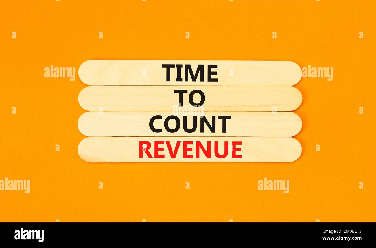Time to count revenue symbol. Concept word Time to count revenue on ...