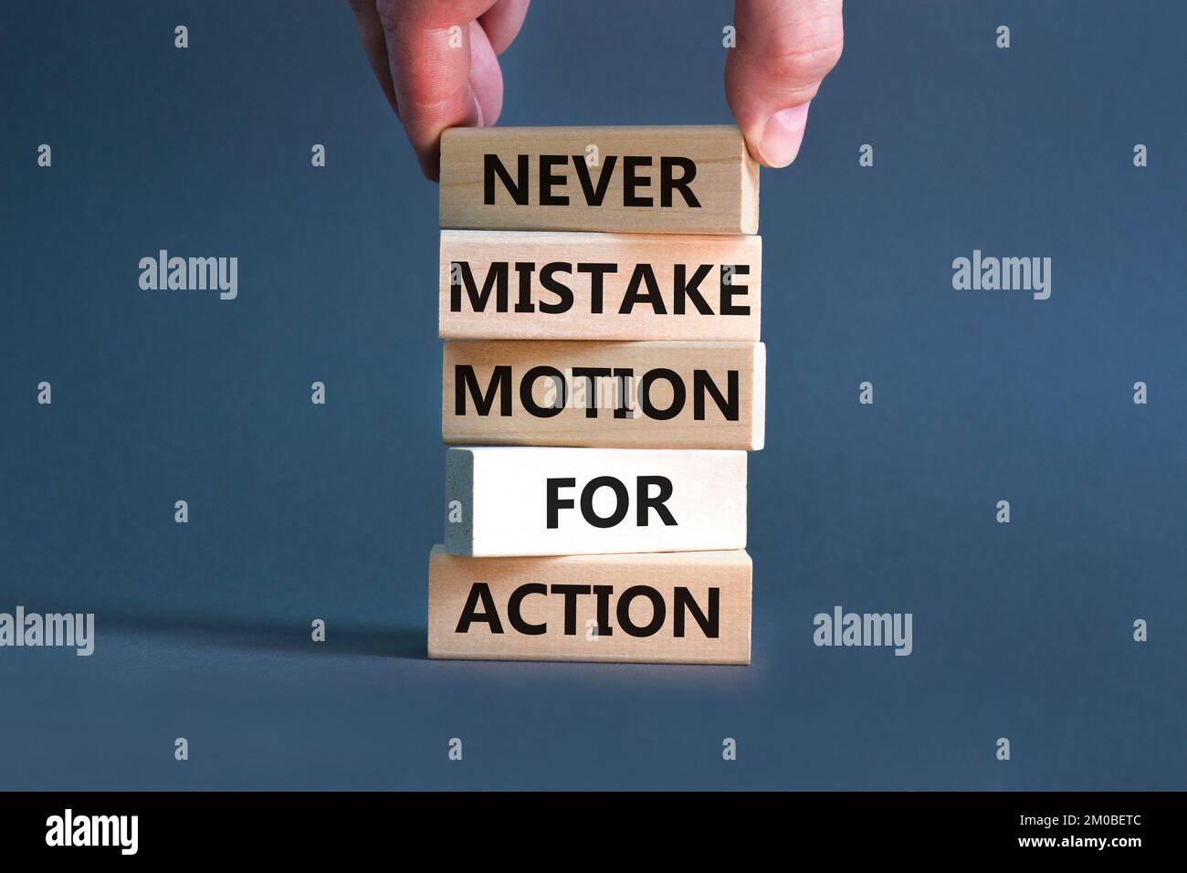 Mistake or action symbol. Concept words Never mistake motion for action ...