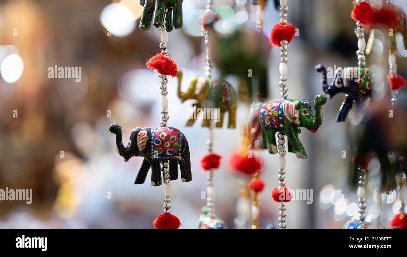 Beautiful colorful handmade wind chimes with bells, decorated toy ...