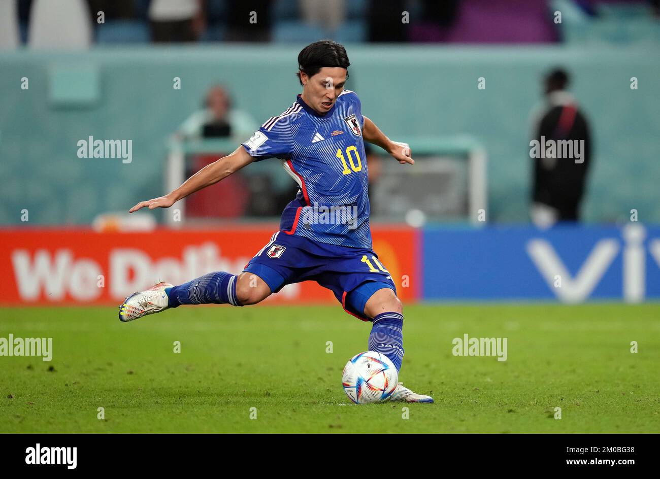 Japan’s Takumi Minamino misses in the penalty shoot out during the FIFA ...