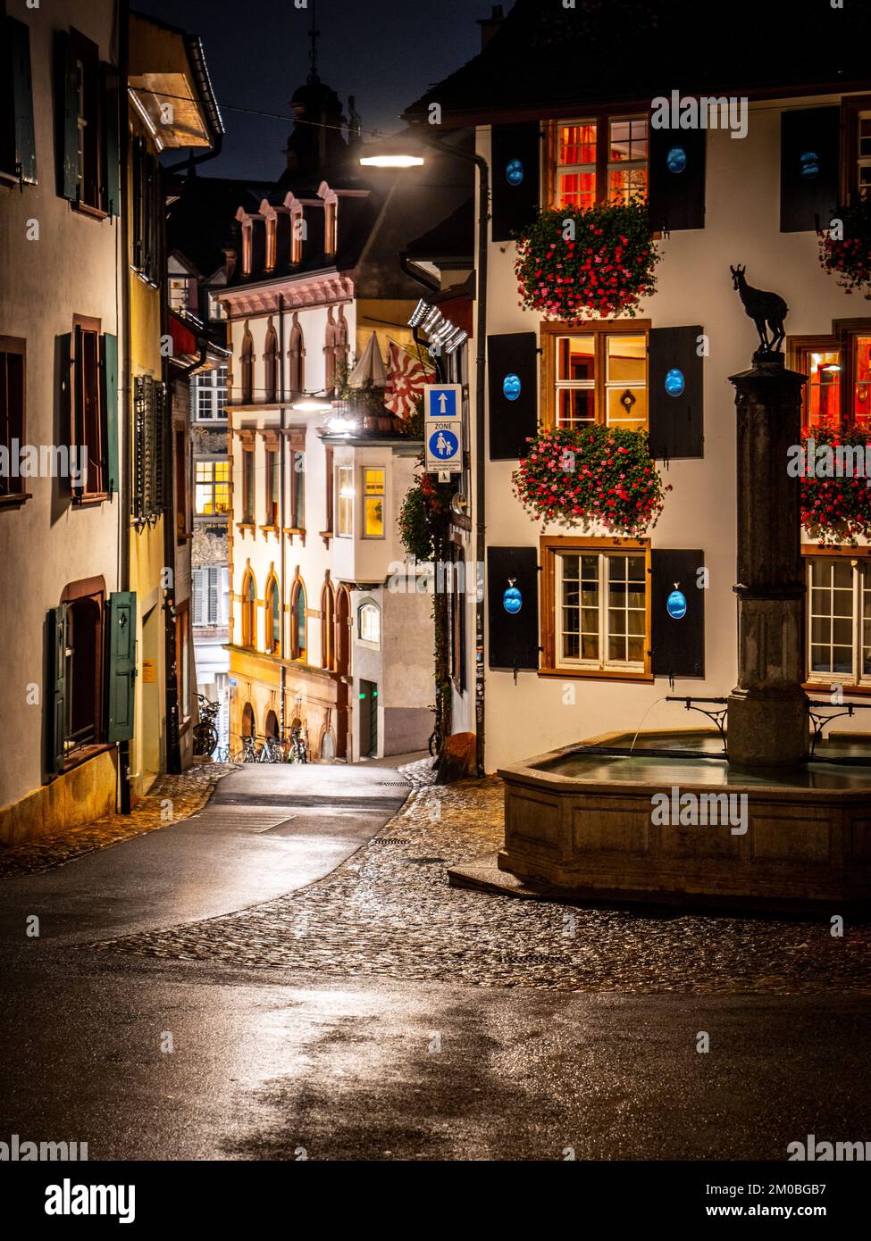 Night images of Basel City, Switzerland Stock Photo - Alamy